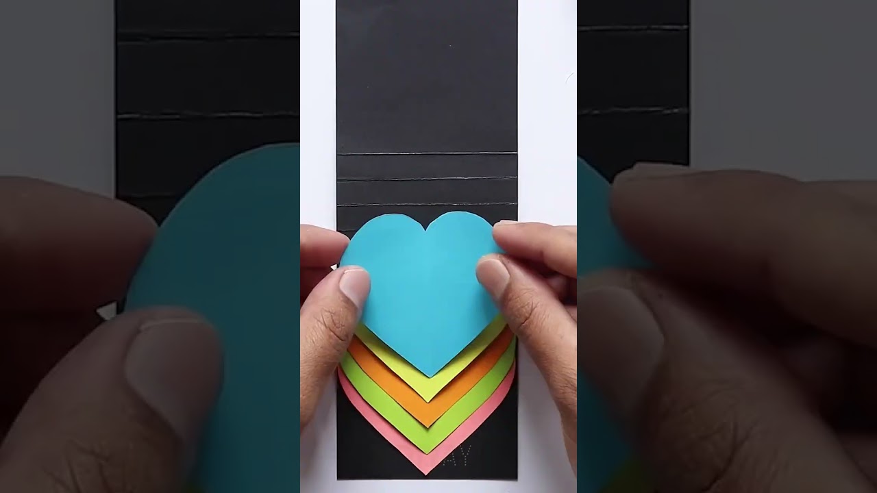 DIY Rainbow Heart Waterfall Card | Pull Me Waterfall card | Gift Ideas ...