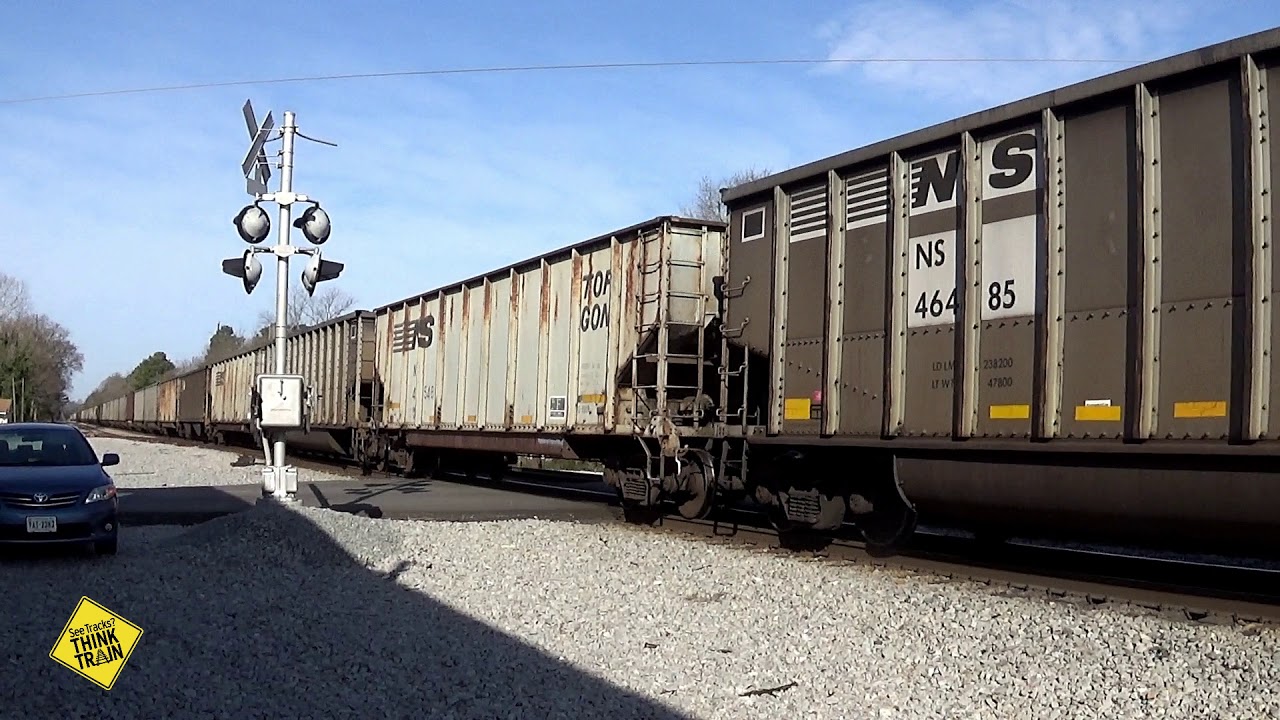 NS 6952 (EMD SD60E Crescent cab) leads NS 825 - YouTube