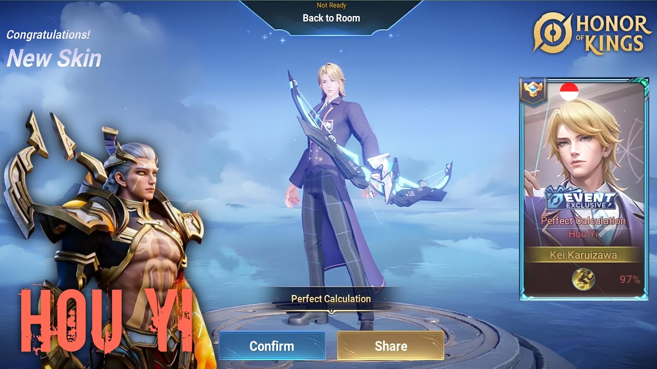 RIVIEW SKIN HOU YI EVENT EXCLUSIVE HONOR OF KINGS || FREE SKIN Globalll ...