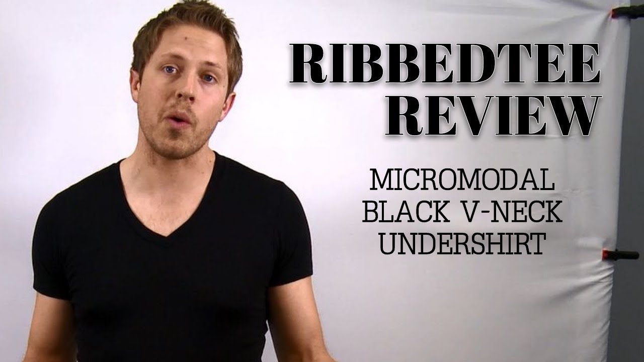 Ian's RibbedTee Review | RibbedTee MicroModal Black V-Neck Undershirt ...