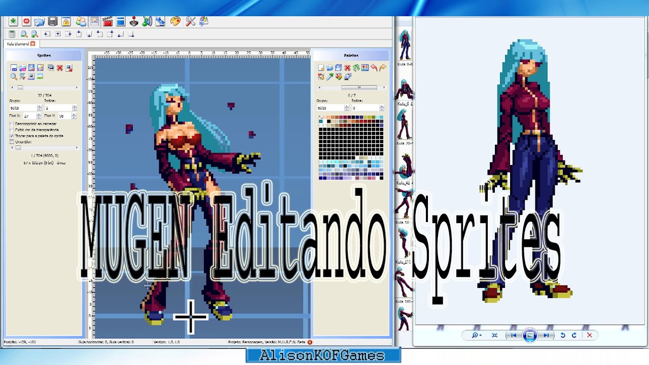 MUGEN Editando Sprites - YouTube