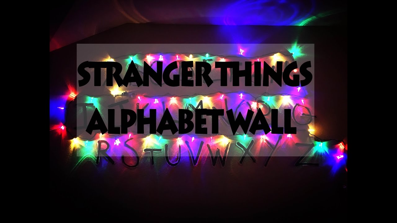 STRANGER THINGS ALPHABET WALL - YouTube