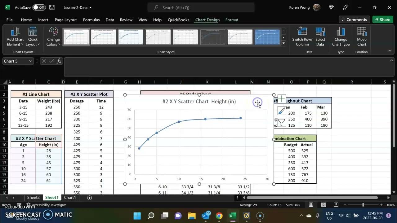 How to insert XY Scatter Chart! Tips &Tricks - YouTube
