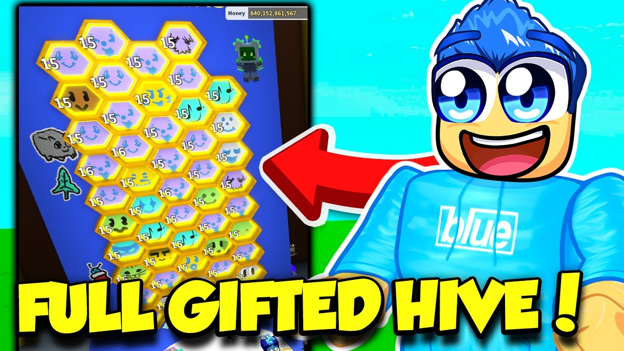 I FINALLY Got A FULL GIFTED BEE HIVE In Bee Swarm Simulator!! - YouTube