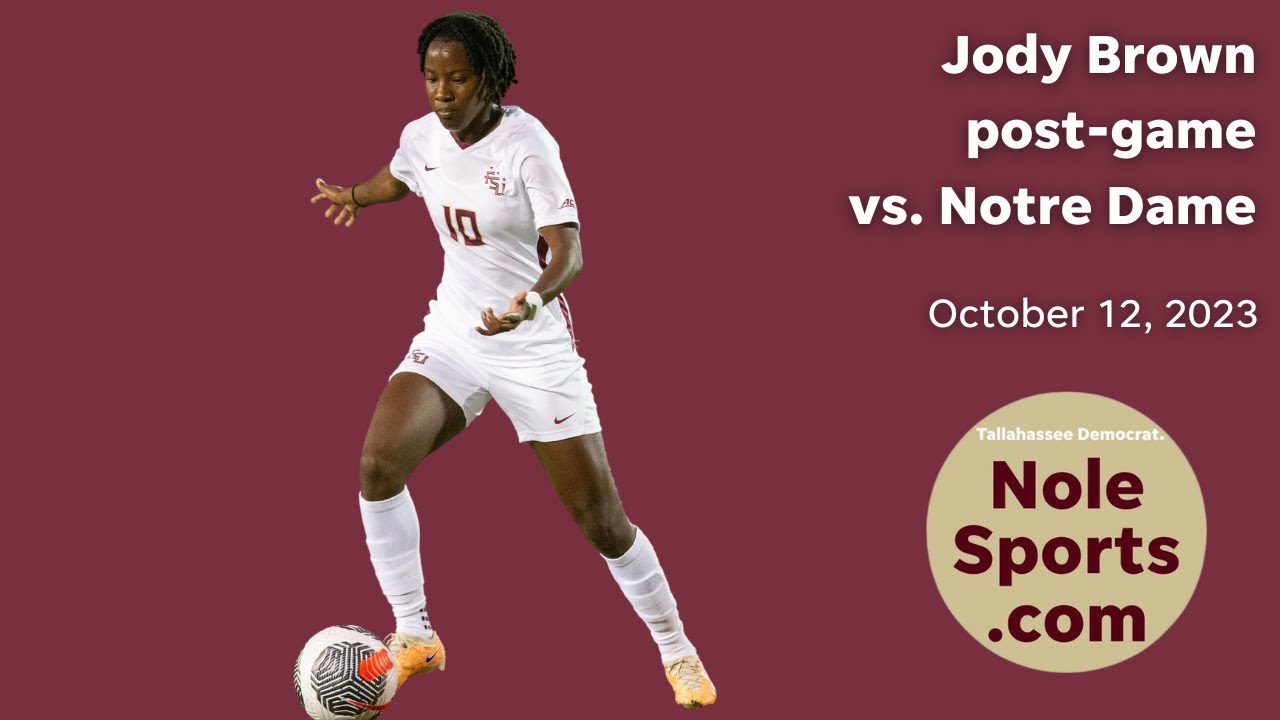 FSU soccer - Forward Jody Brown post-game vs. Notre Dame - Oct. 12 ...