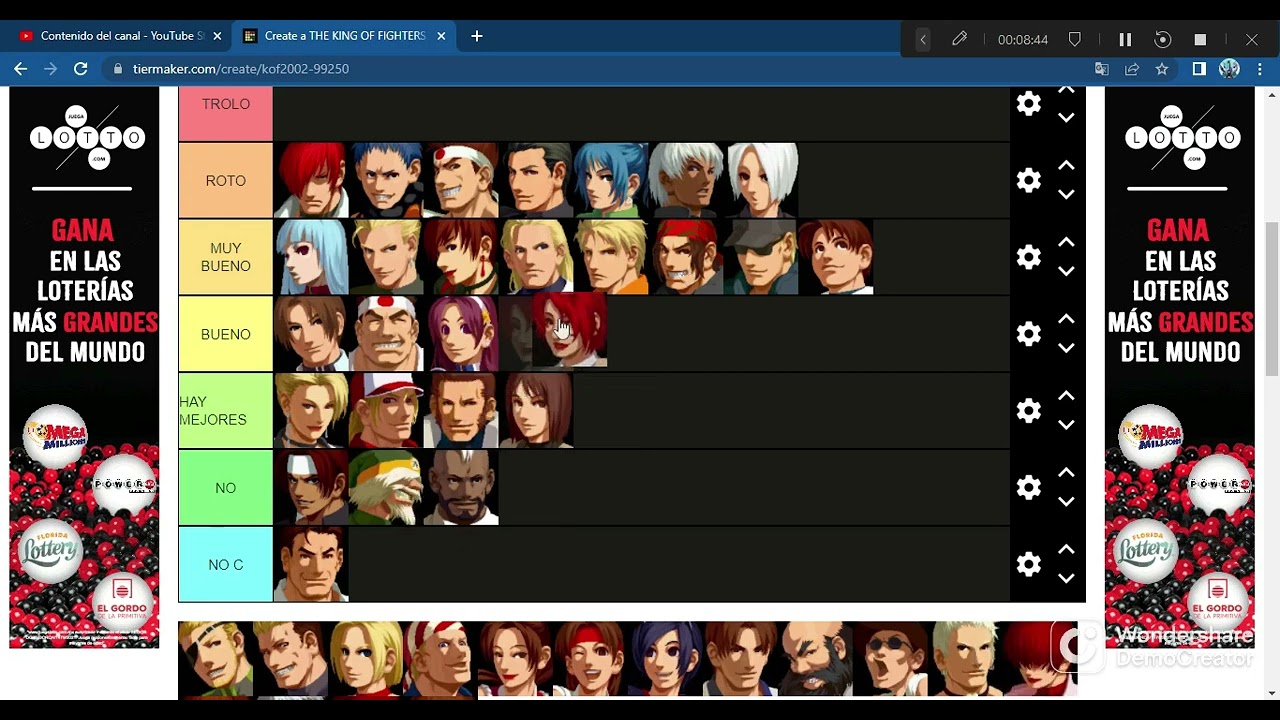 MI TIER LIST DE LOS PERSONAJES DE KOF 2002 - YouTube