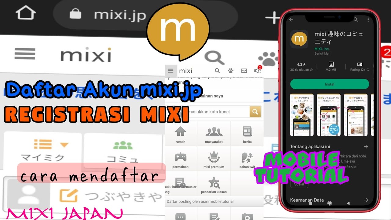 CARA MENDAFTAR BUAT AKUN MIXI.JP DI ANDROID | Tutorial mixi Jepang - YouTube