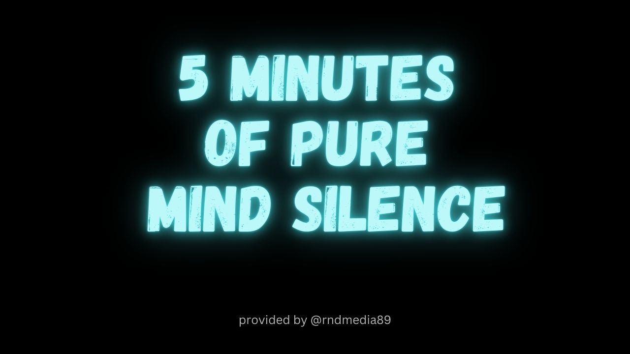 Silence Therapy - Meditation Time | 5 minutes of black screen pure ...