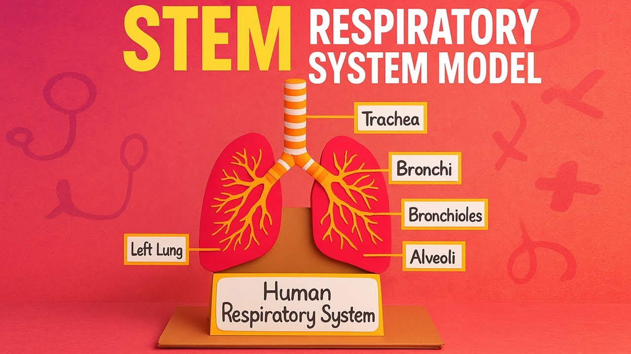 STEM Respiratory System Model 🫁 | Easy Science Project for Kids | 1st ...