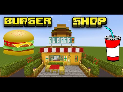 Minecraft: How to Build a Burger Shop w/ a Drive-Thru #minecraft # ...