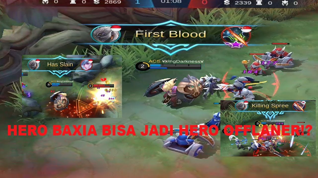 HERO BAXIA OFFLANER DARI AWAL UDAH DAPAT FIRST BLOOD SAMPAI AKHIR MUSUH ...