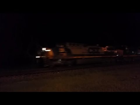 [CSXT]519 GE CW44AH,3139 GE ES44AH,7767 GE CW40-8 Leads Q143-09 SB Through Folkston Screaming ...