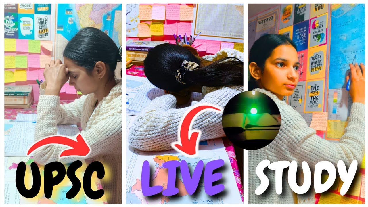 ⏰ study with me live 📚🧑‍🎓 UPSC student live study (day104)#upsc# ...