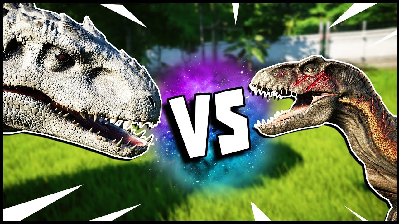 INDOMINUS REX vs INDORAPTOR! Dinosaur Fights in Jurassic World ...
