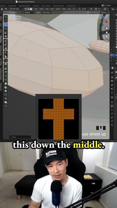 Optimize UV Mapping w/ Mirror Modifier for Better Textures - 3d character in Blender -3.5 Raz ...