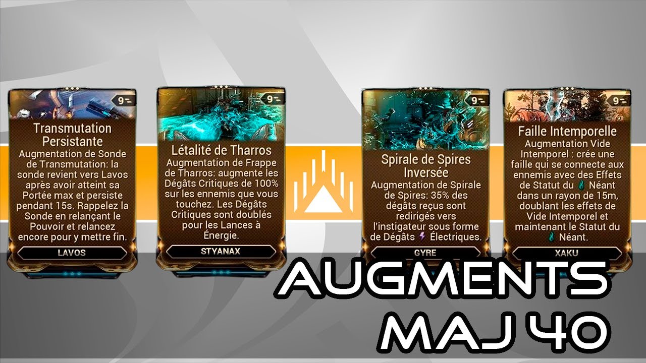 Revue des Mods d'Augment GYRE / STYANAX / LAVOS / XAKU (MàJ 40.0 ...