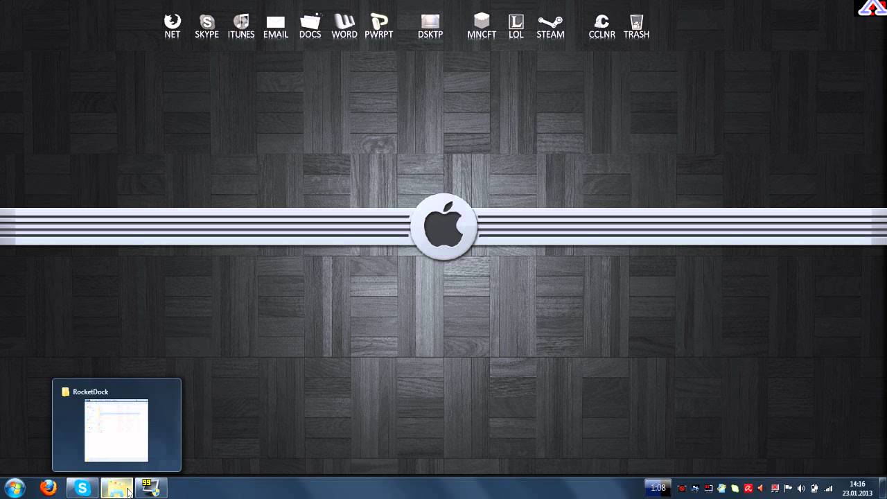 Übersichtlicher Desktop [RocketDock, Win7] ~HD~ - YouTube