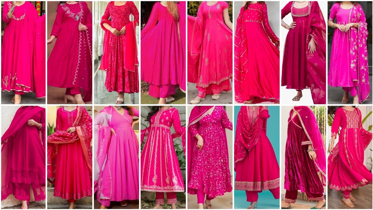Sabka Favourite Pink Colour Special Anarkali Suit Design Ideas for ...