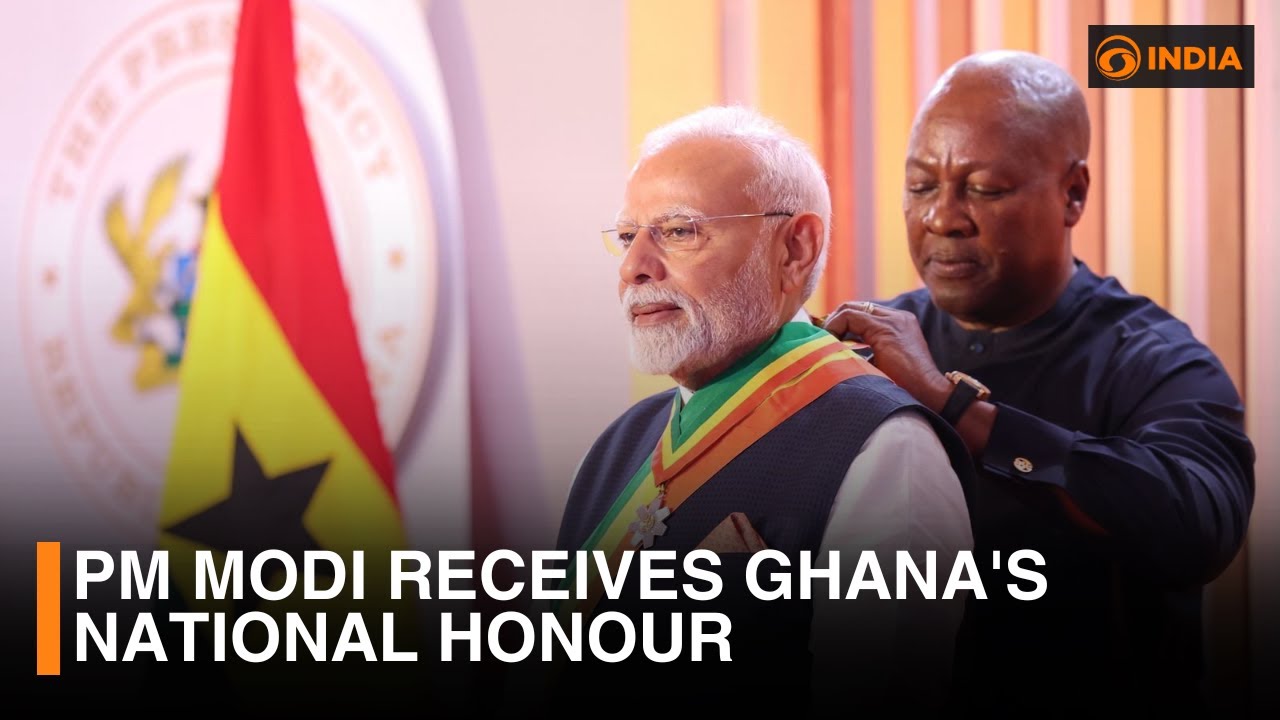 PM Modi receives Ghana's national honour 'Officer of the Order of the ...