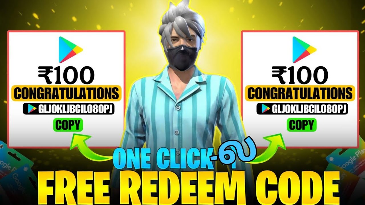 ONE CLICK-ல100 FREE REDEEM CODE 🥳 | REDEEM CODE APP | GOOGLE PLAY GIFT ...