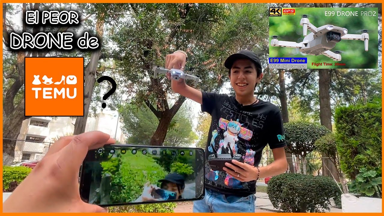 ¡Probando el DRON de TEMU! | DRONE E99 PRO 2 | El PEOR DRON del MUNDO ...