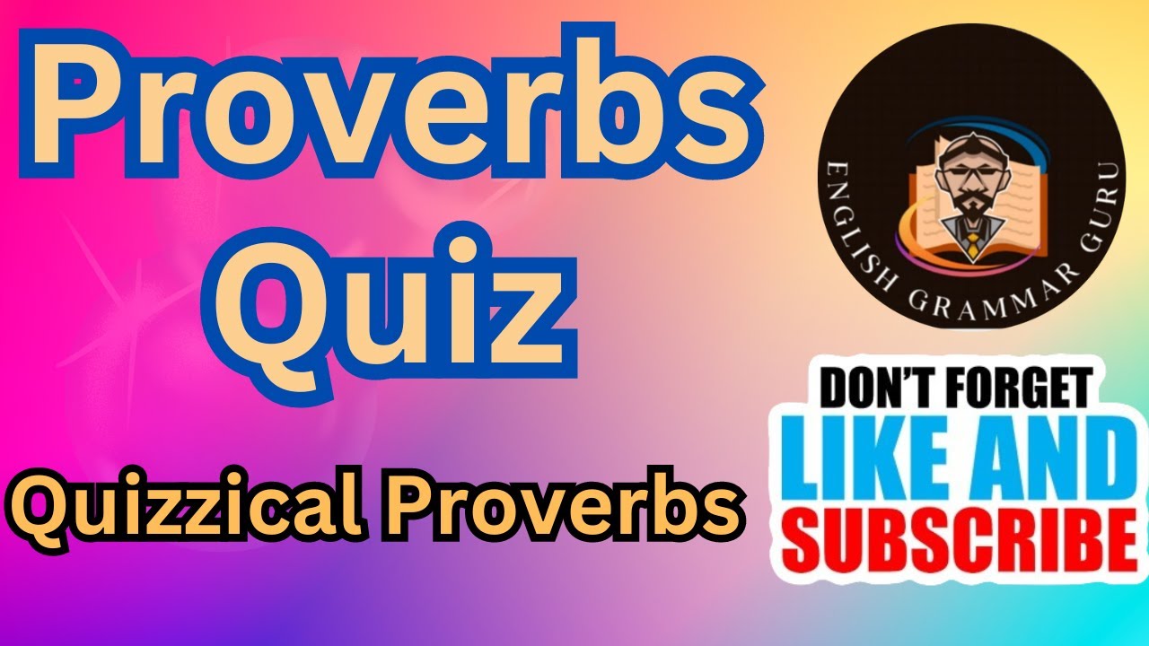 Proverb Quiz Crack the Code | Proverb Quiz Challenge - YouTube