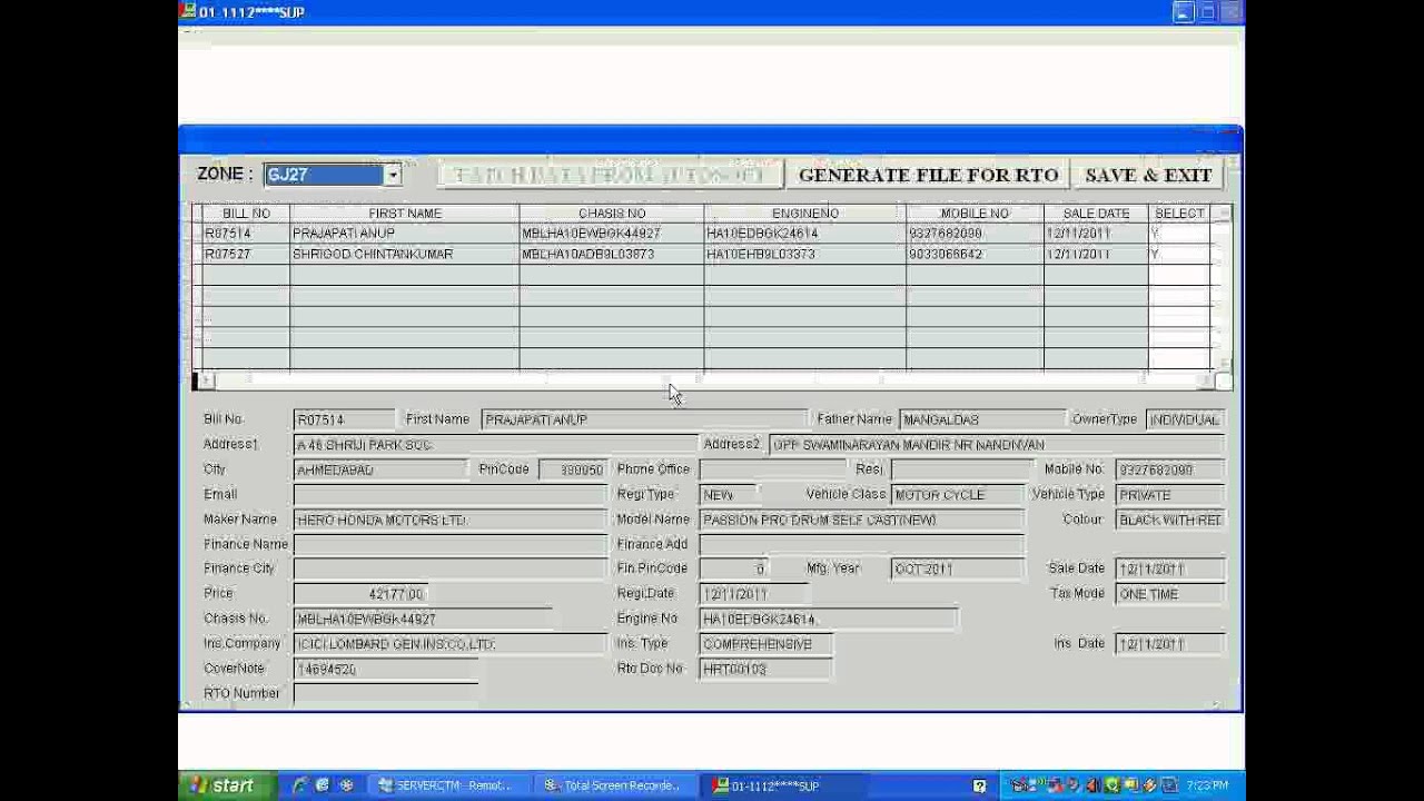 Online RTO Entry From Autosoft Software - YouTube