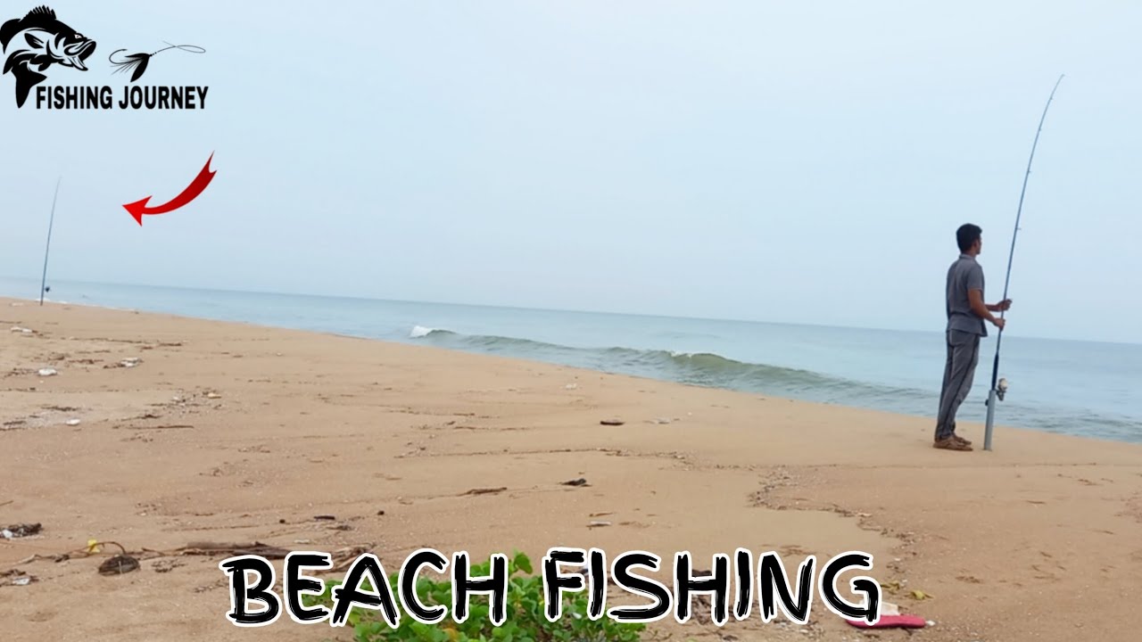 Beach Fishing With Bait Setup - YouTube