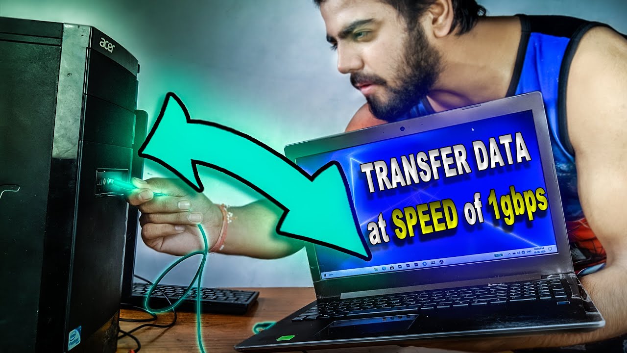 DATA TRANSFER BETWEEN ONE PC TO ANOTHER WITH SPEED OF 1GBPS 😱 | YOU ...
