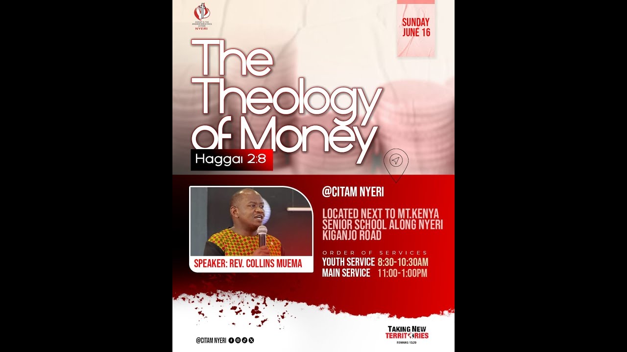 #YOUTHSERVICE || THE THEOLOGY OF MONEY || REV. COLLINS MUEMA || 16TH ...