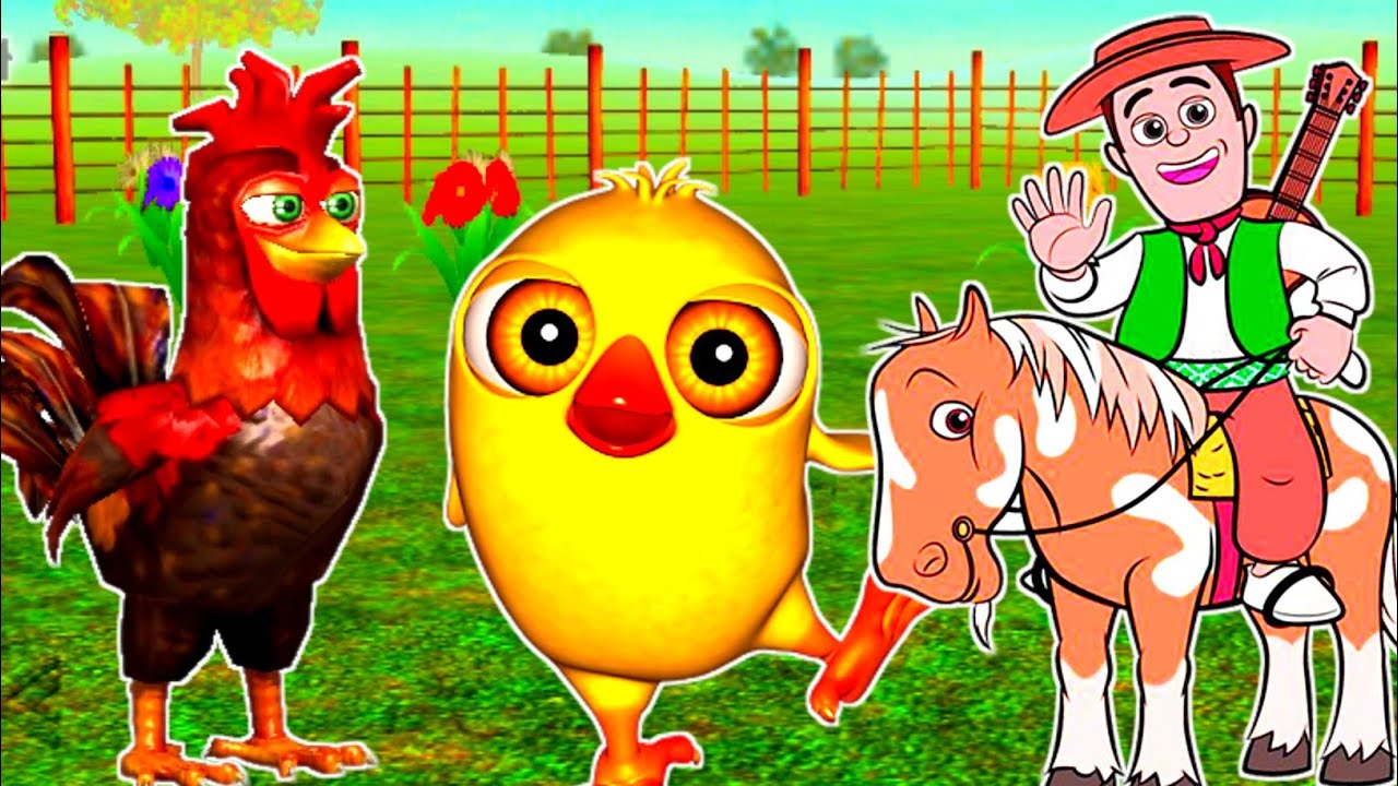 El Pollito pio 3D animal game | de la granja zenon | Pollito pio remix ...