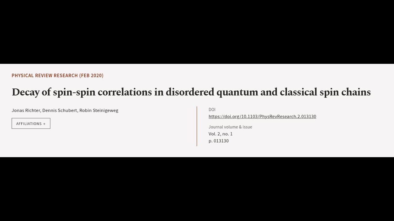 Decay of spin-spin correlations in disordered quantum and classical ...
