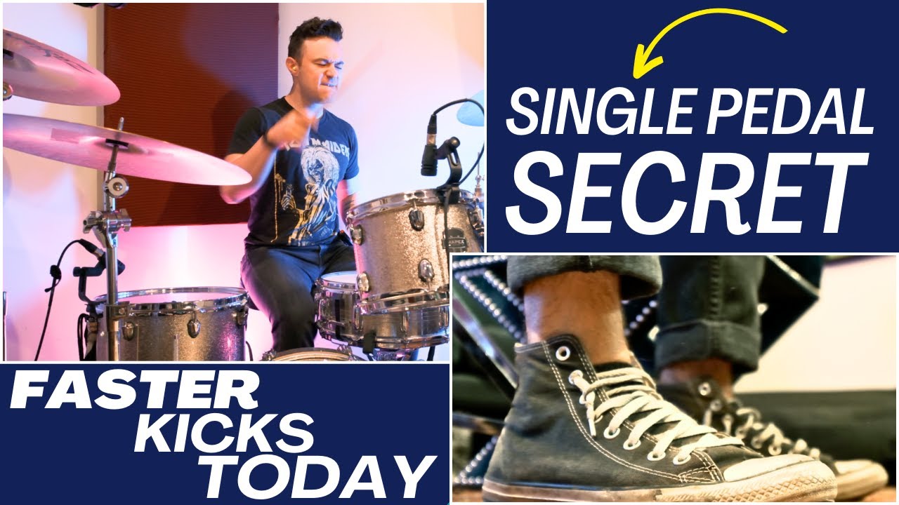 Faster Single Pedal Kicks: The Heel Toe Technique Explained! #drumsolos ...