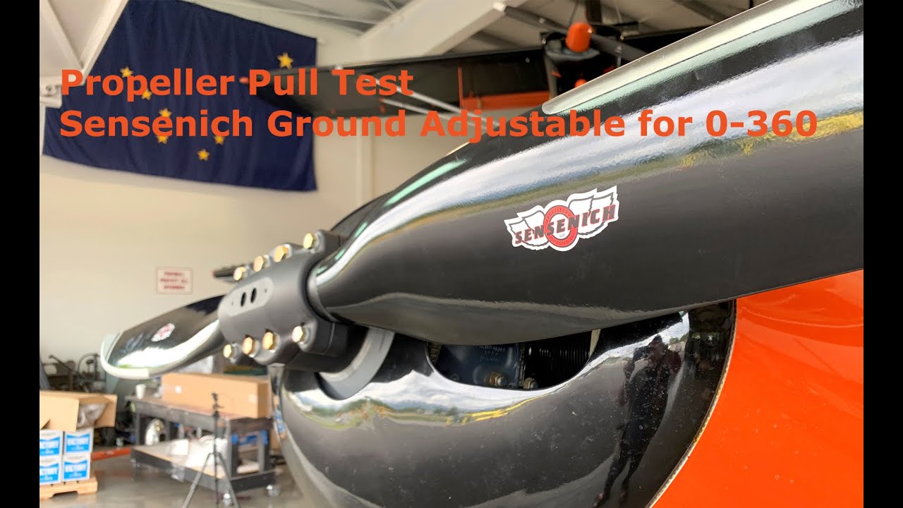 Sensenich Prop Pull Test 4 place Cub - YouTube