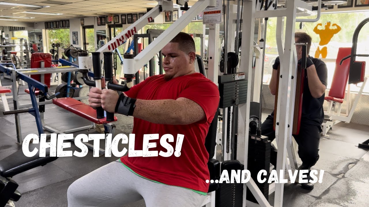 Chest & Calves...CHALVES?!? || 250lbs Here I COME! - YouTube