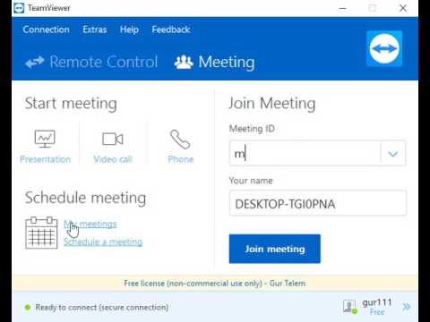 Create Teamviewer Meeting - YouTube