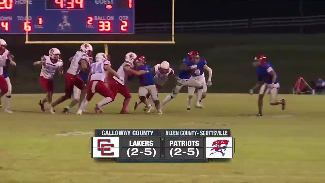 FFN Week 9: Calloway County vs Allen County-Scottsville - YouTube