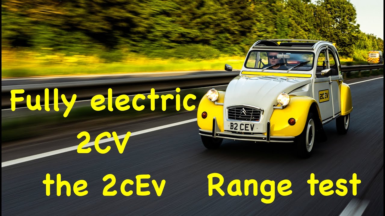Fully electric 2cv the 2cEv, range test. - YouTube