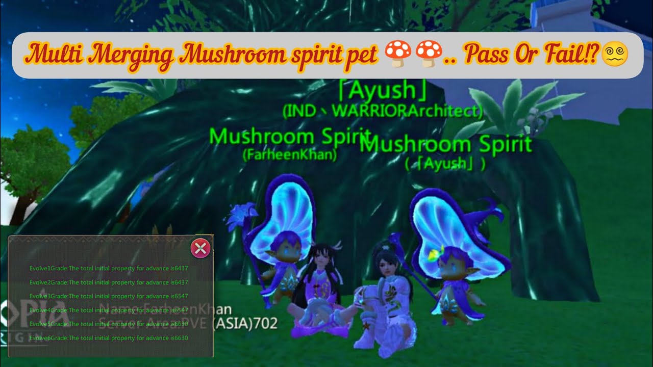 Multi Merging Mushroom spirit pet 🍄 .. Pass Or Fail!!?🥴🥴 | Utopia ...