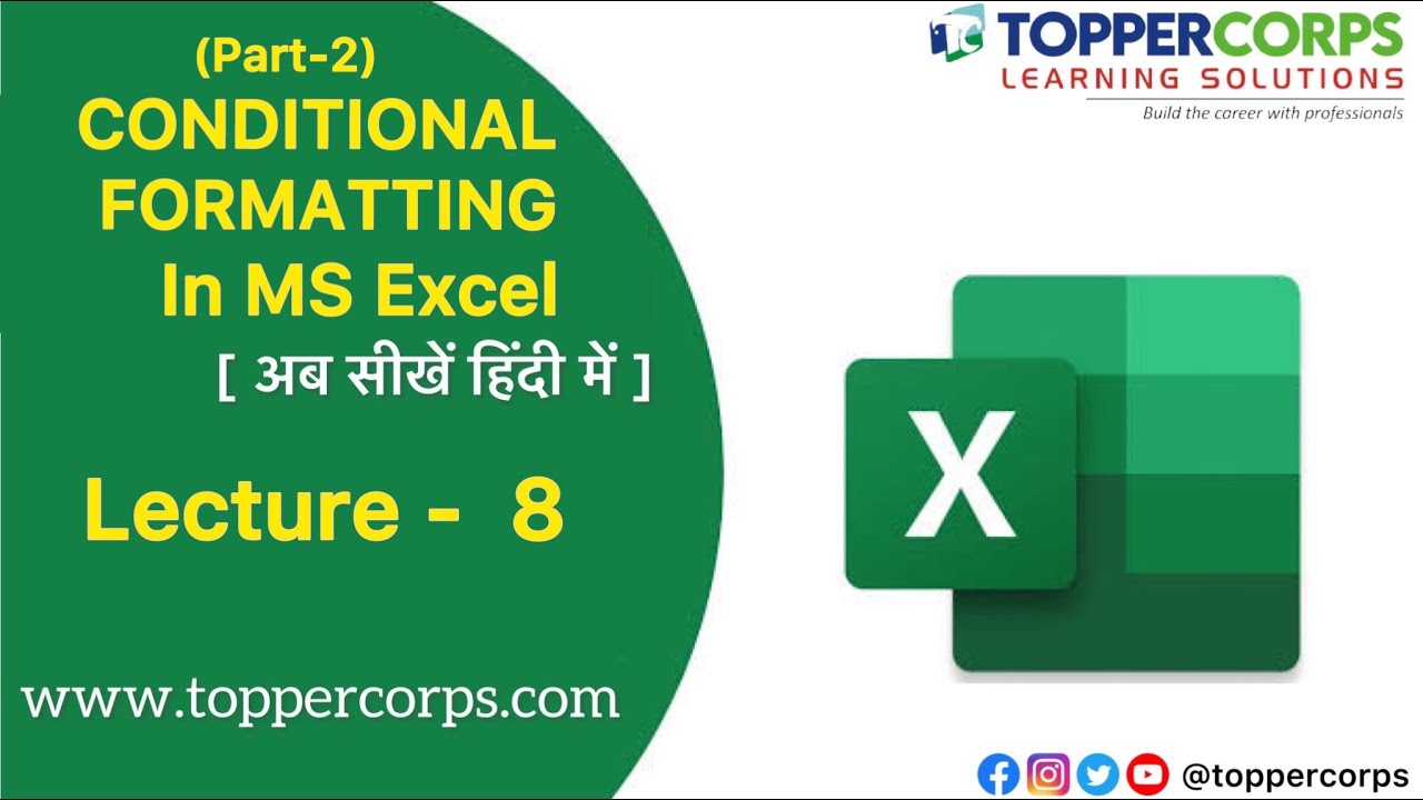 Lecture 8 Conditional Formatting Part 2 Learn Ms Excel In Detail 8156
