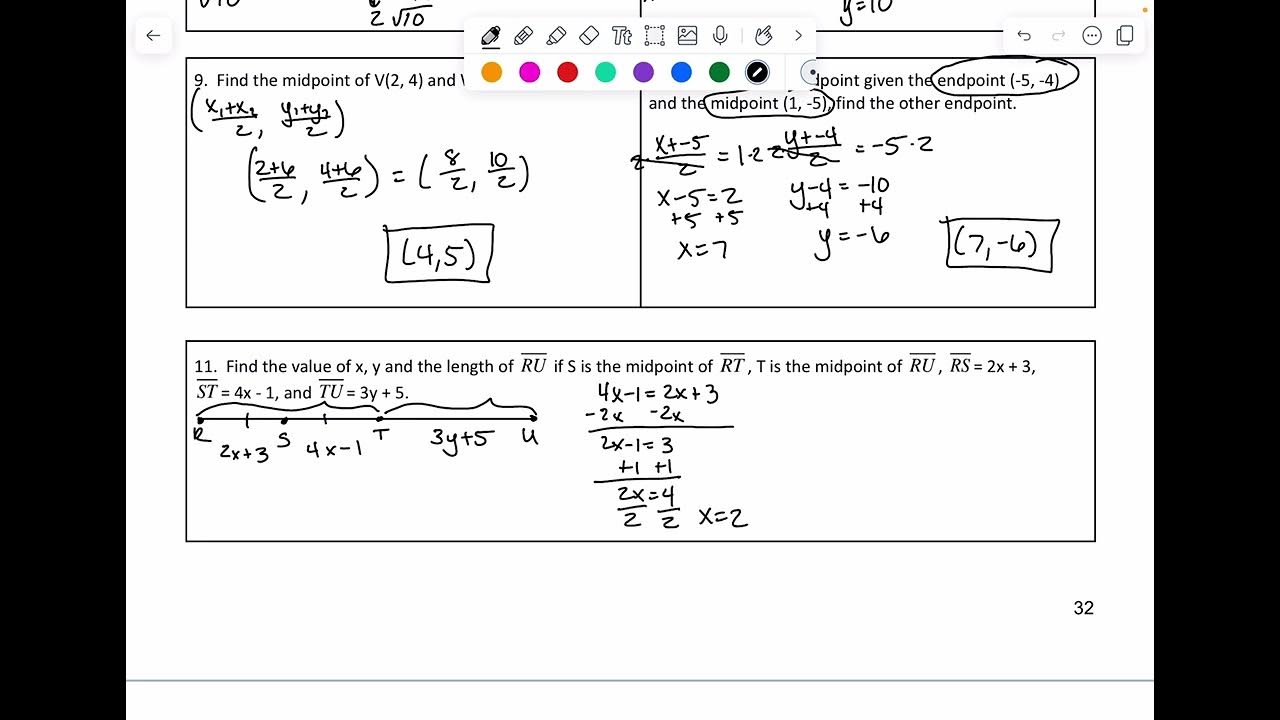 ADV Essentials of Geometry - Unit 1 Review Video (Part 1) - YouTube