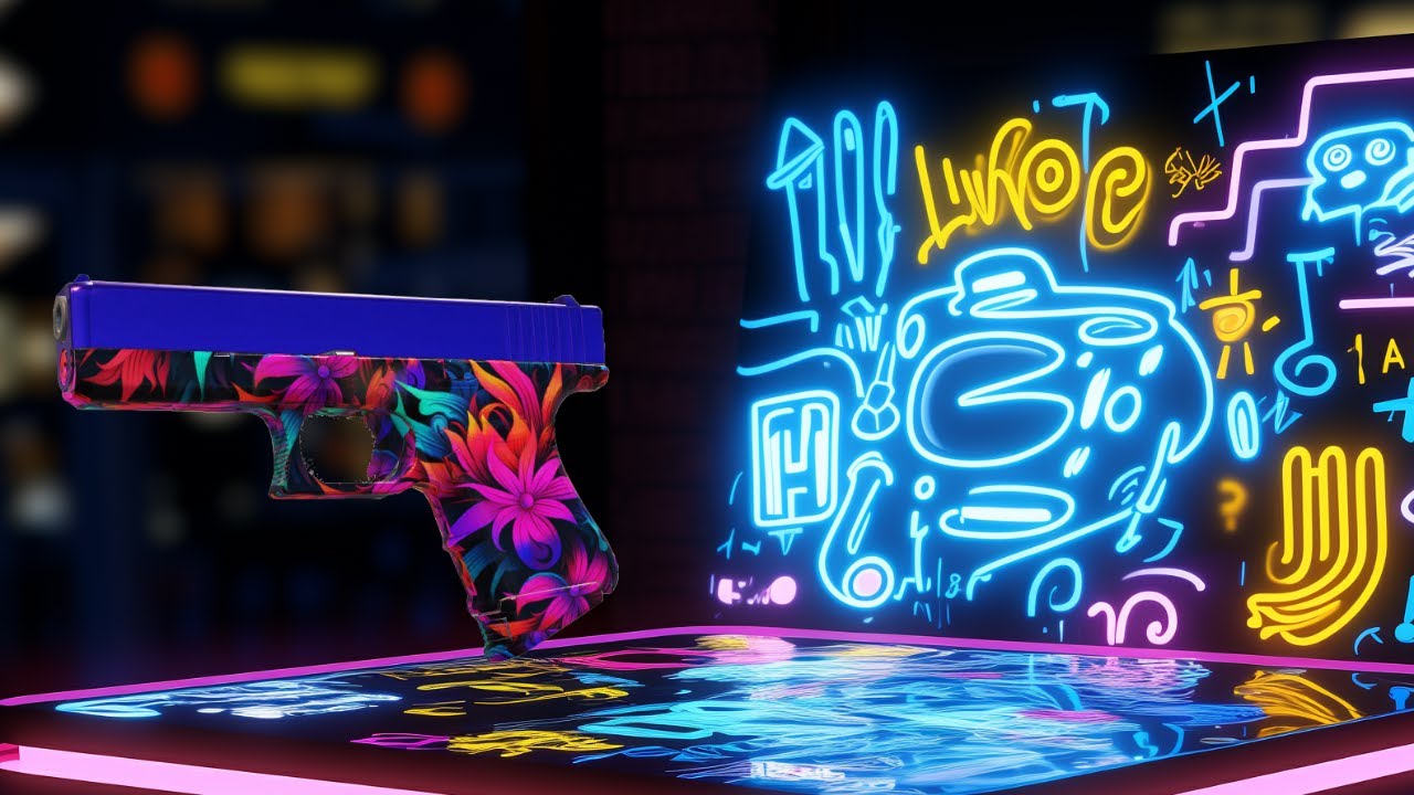 Neon garden v1 Glock 18 skin showcase - YouTube