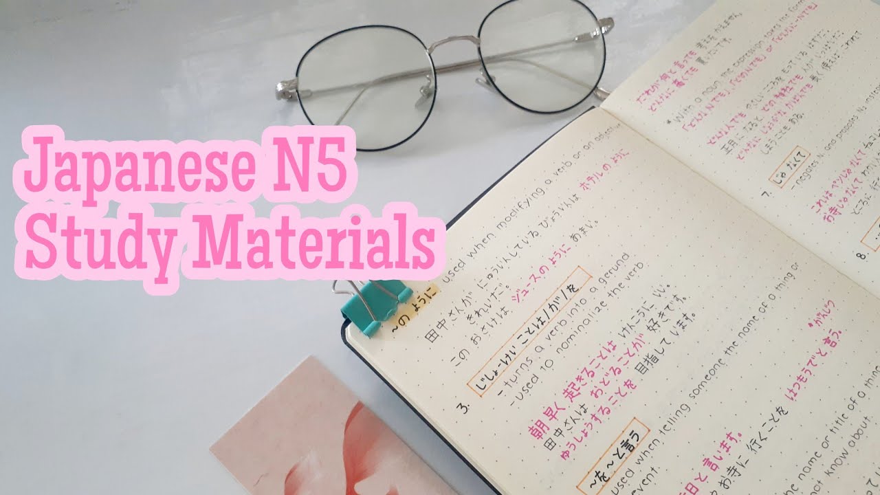 Japanese Study Materials for N5 study #japaneselanguage #nihongo - YouTube