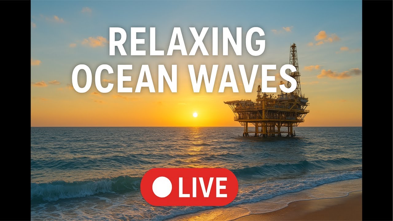 LIVE 🔴 Sunset at Sea 🌅 | Breathtaking Offshore Platform View Over the ...