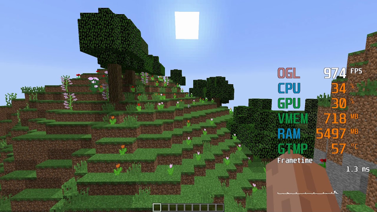 GeForce RTX 2060 -- Intel Core i5-6600K -- Minecraft FPS Test - YouTube