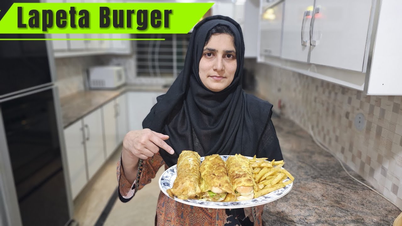 AYESHA ka Most Favourite🍔🥚 Anda Shami Lapeta Burger Purani Yadain l ...