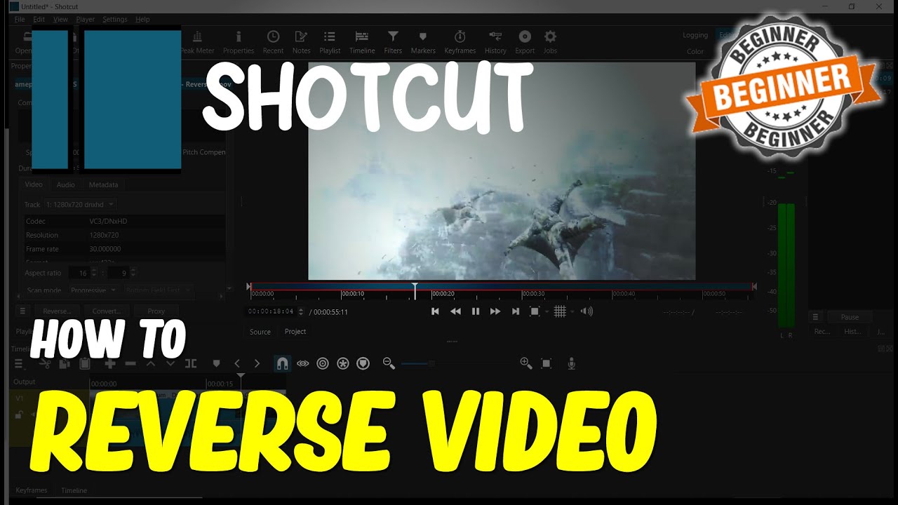 Shotcut How To Reverse Video - YouTube
