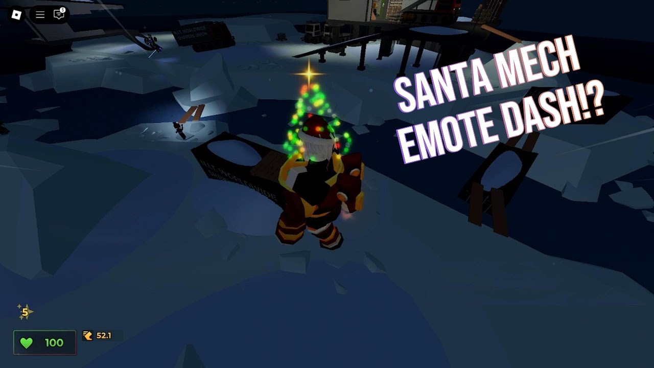 This is how I emote dash with Santa mech + Emote dash gameplay - YouTube
