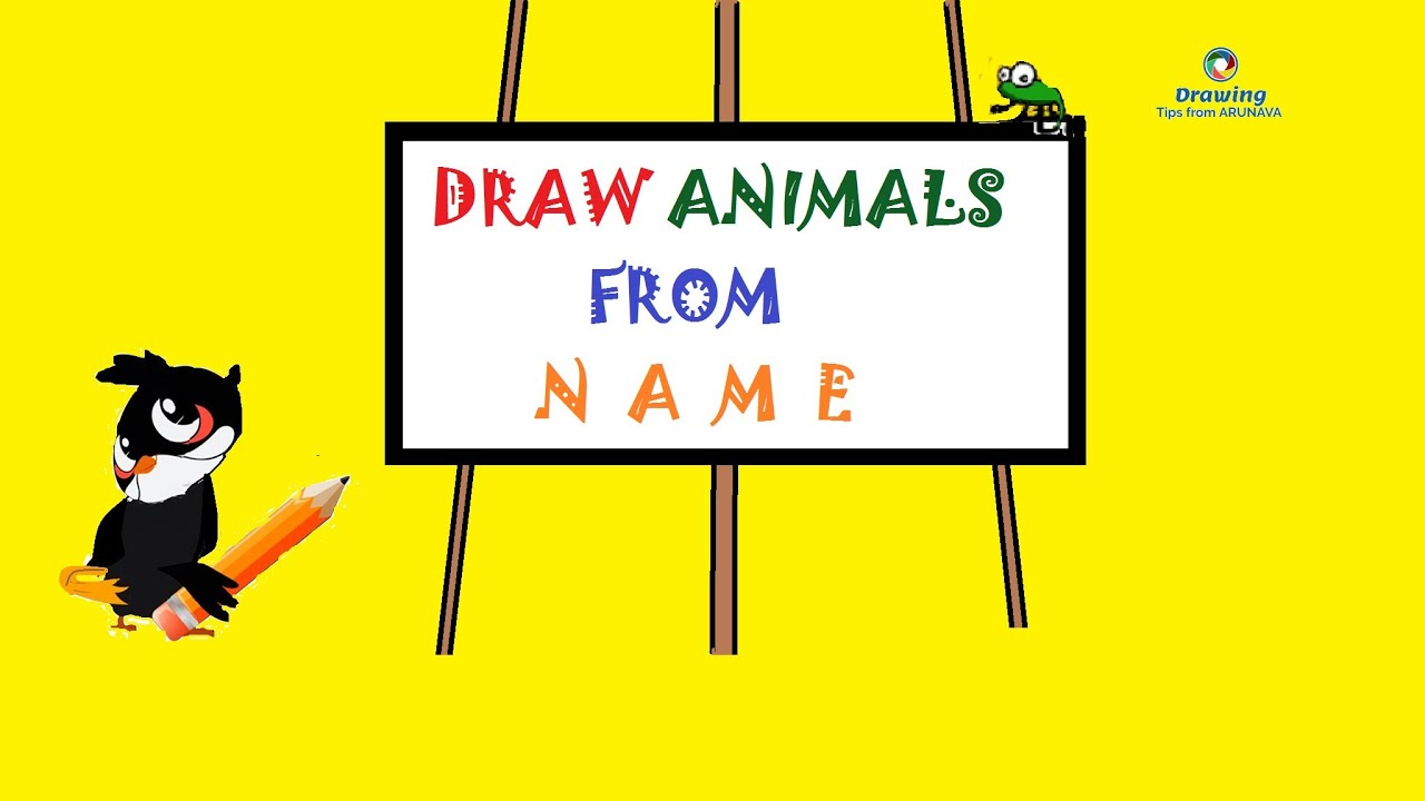 Draw animals from their names easy | step by step - YouTube