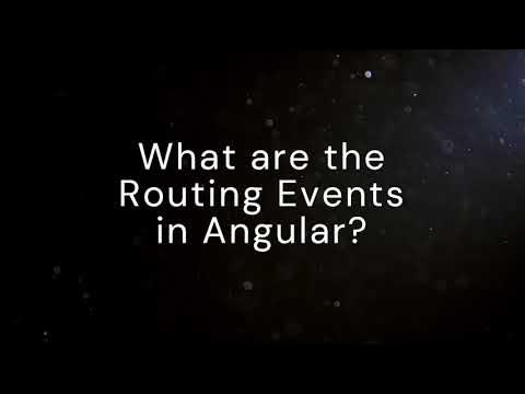 What are routing events in Angular | common angular interview question | #angularinterview - YouTube